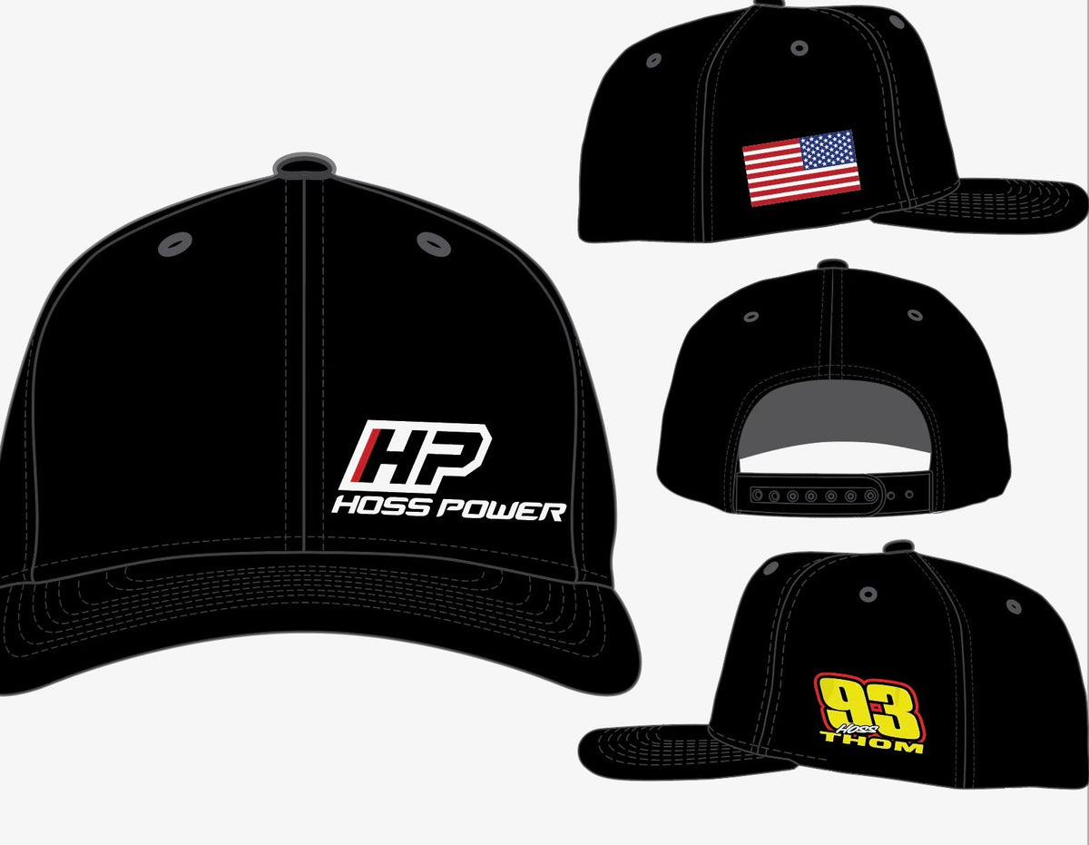 HossPower Pit Crew hat BLK/BLK – shorttrackheroes